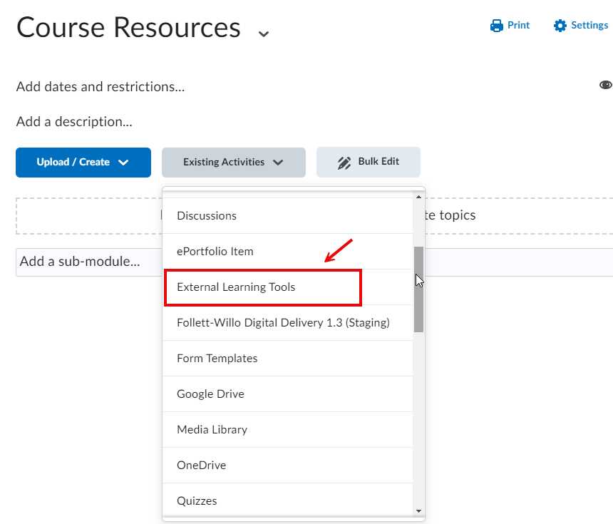 Macmillan: Adding Your Courseware with Follett-Willo Digital Delivery 1.1 to Brightspace/D2L ...