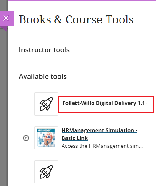Packback: Adding Courseware with Follett Digital Delivery 1.1 in Blackboard – Follett Higher ...