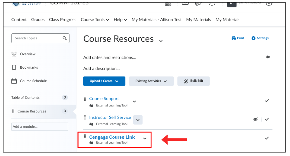 Cengage: Adding Courseware with Follett Willo 1.3 to Brightspace/D2L ...